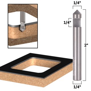 WEN 1/4 in. Straight 2-Flute Carbide-Tipped Router Bit with 1/4 in ...