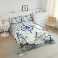 YST Nautical Theme Comforter Twin Ocean Sea Bedding Set, Vintage ...