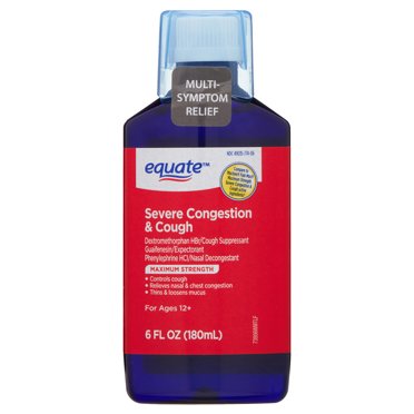 Equate Maximum Strength Mucus Relief DM Cough Suppressant and ...