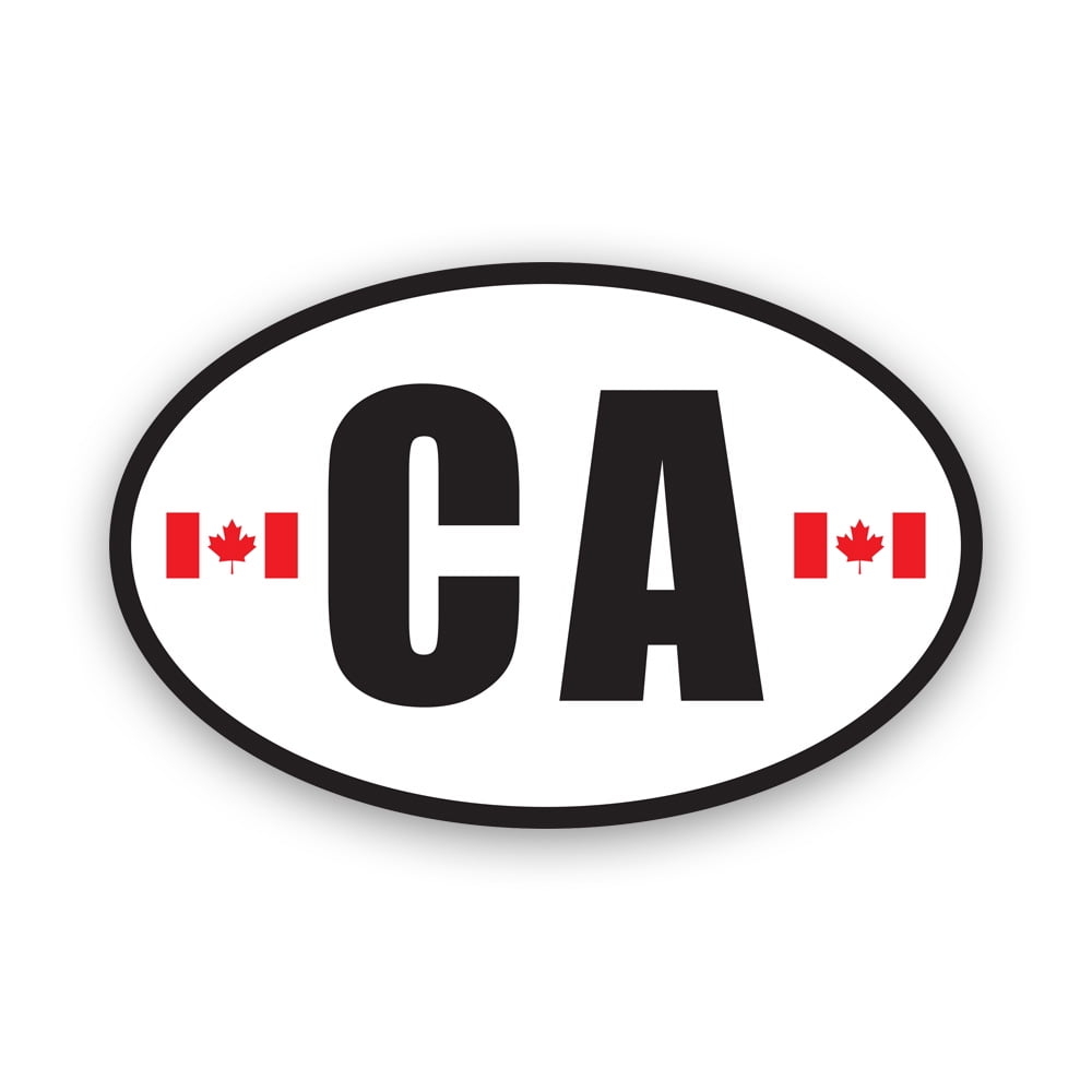 Canada Oval Sticker Decal - Self Adhesive Vinyl - Weatherproof - Made ...