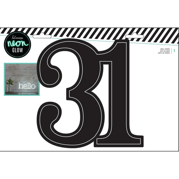 Heidi Swapp Neon Glow Wall Word - 31 - Walmart.com