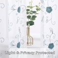 DSstyles 72 Inch Sheers for Windows Curtains, White Floral Embroidered ...
