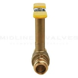 Midline Valve 752234R Premium Brass Press Ball Valve, Long Bonnet with ...