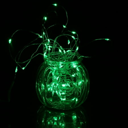 6m 60 LED Bright Silver Wire String Light Fairy Lamp Christmas Party ...