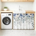 Blue Eucalyptus Cabinet Curtains 28''x35.4'', Farmhouse Flowers Leaf ...