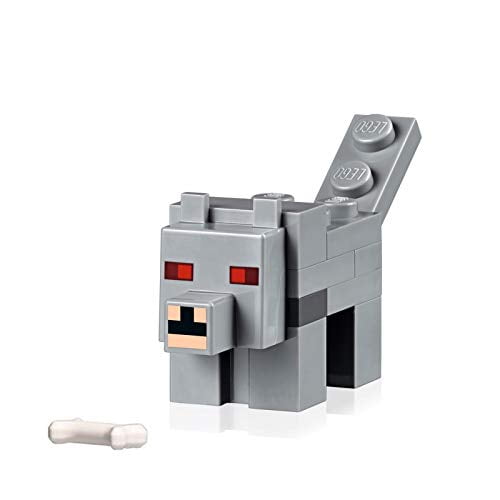 LEGO Minecraft MiniFigure - Wolf Animal (w/ Red Eyes) 22137 | Walmart ...