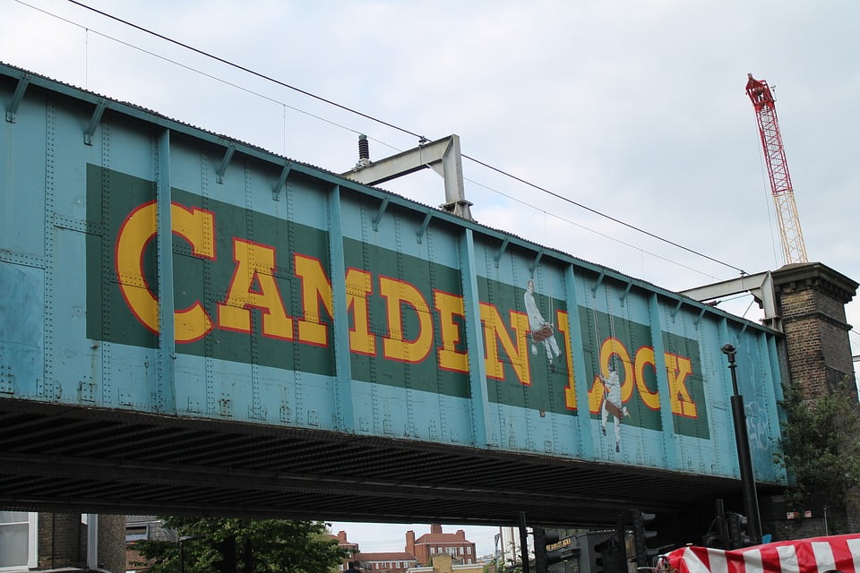 London Town Lock Camden Town Camden Lock Camden-12 Inch BY 18 Inch ...