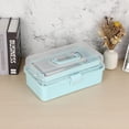 3-Layer Plastic Dividing Storage Box Craft Organizer and Storage with ...