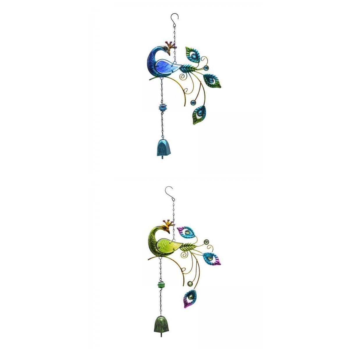 Click here for Dynwaveca 2pcs Metal Wind Chime Peacock Hanging Or... prices