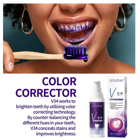 V34 Whitening Toothpaste Repair Teeth Improve Sensitive Teeth Whitening ...