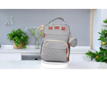 Baby Essentials Multi-Pocket Dual Zipper Flap Closure Diaper Bag ...