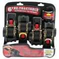 Erickson Pro Series 1" x 6' Black Ratcheting Tie-Down Strap, 4 Pack ...