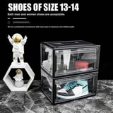 Plastic Magnetic Shoe Box, Pack of 3 Stackable Shoe Storage Boxes ...