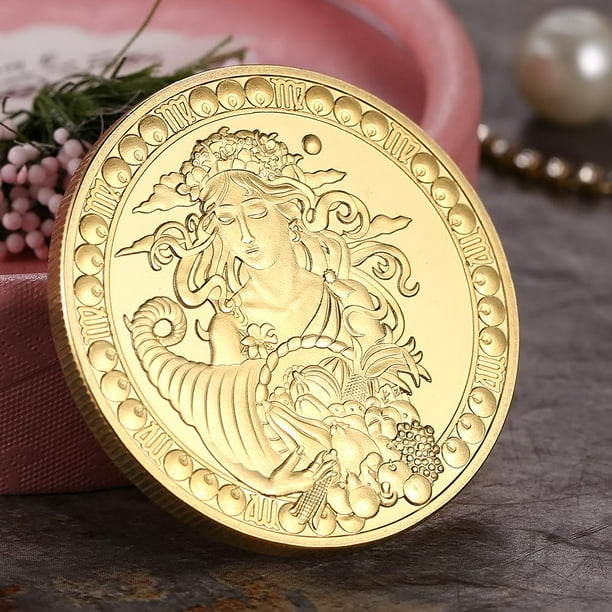 Peggybuy 12 Constellation Gold Plated Commemorative Coin Collectible ...