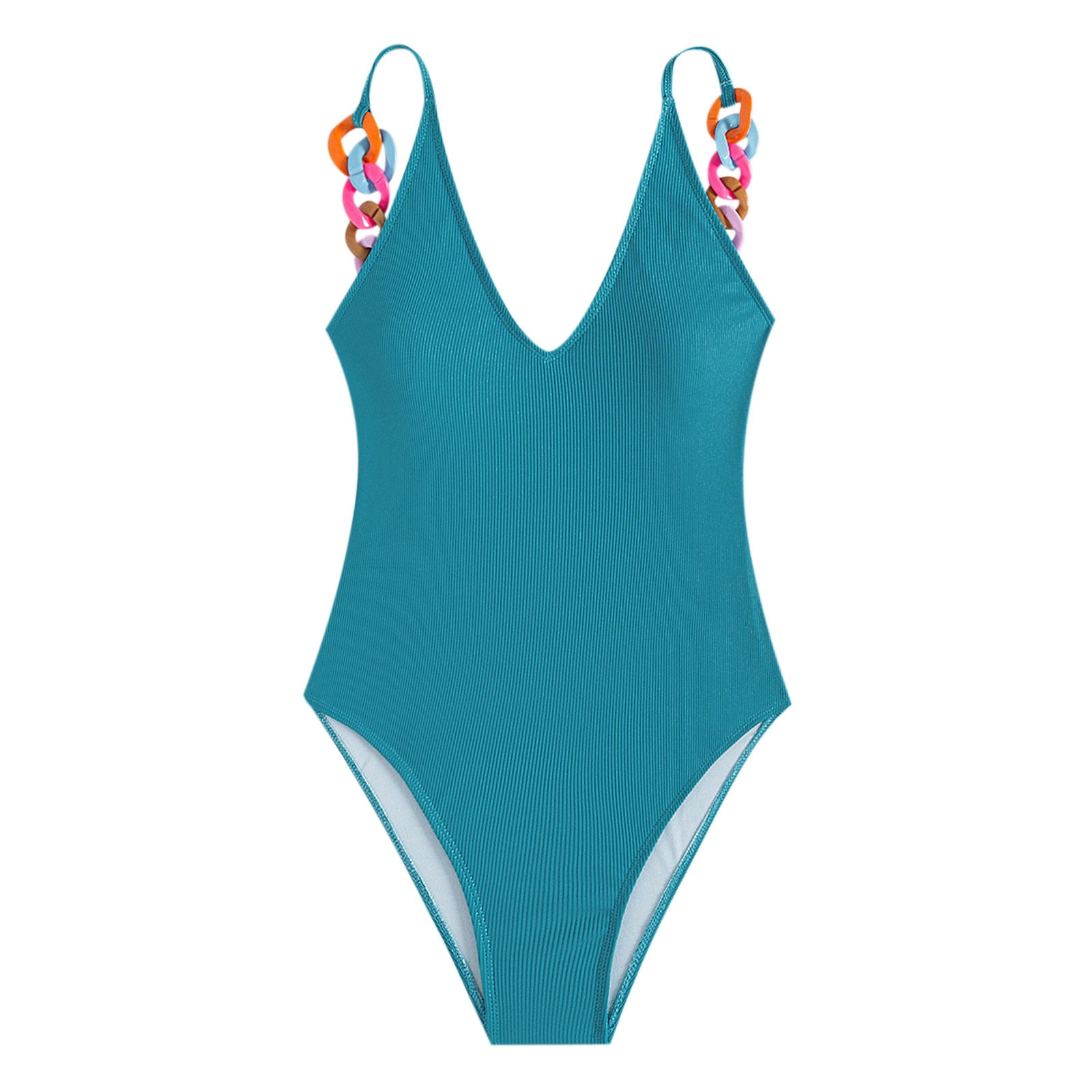 Vsssj Swimsuits For Women Sexy Color Circle Decoration Open Back Sling