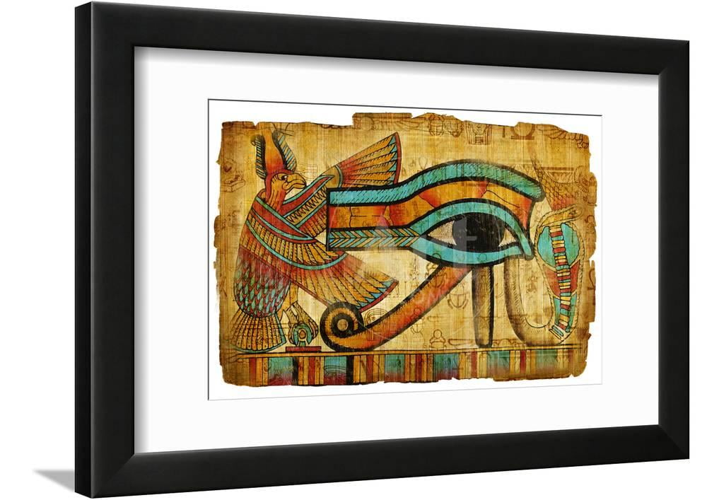 Ancient Egyptian Papyrus Framed Print Wall Art by Mauglil Sold by Art ...