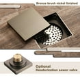 Bronze Green Square Brass Shower Drain with 10x10cm Gutter, Floor ...