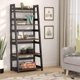 TribeSigns 5-Tier Bookshelf Industrial Bookcase, 5 Shelf Ladder Shelf ...