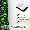 Alien Head Black Pattern Blackout Curtains,Triple Weaved Fabric,Thermal ...
