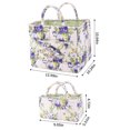 Boho Fabric Storage Basket with Handles, Floral Organizer Bag with ...