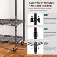 Garment Rack Heavy Duty 3 Tiers Adjustable Freestanding Metal Rolling ...