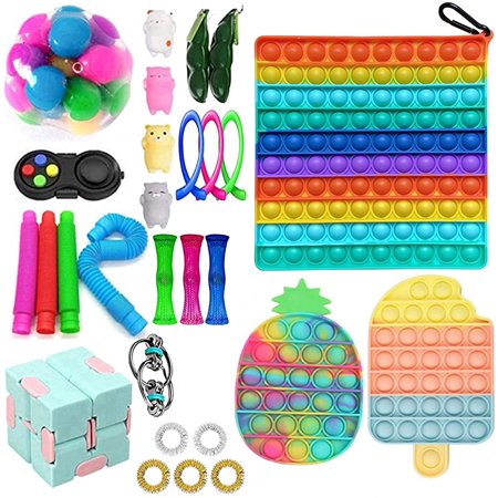 Big Fidget Pack, Sensory Fidget Set Bubble Stress Relief s with Marble ...