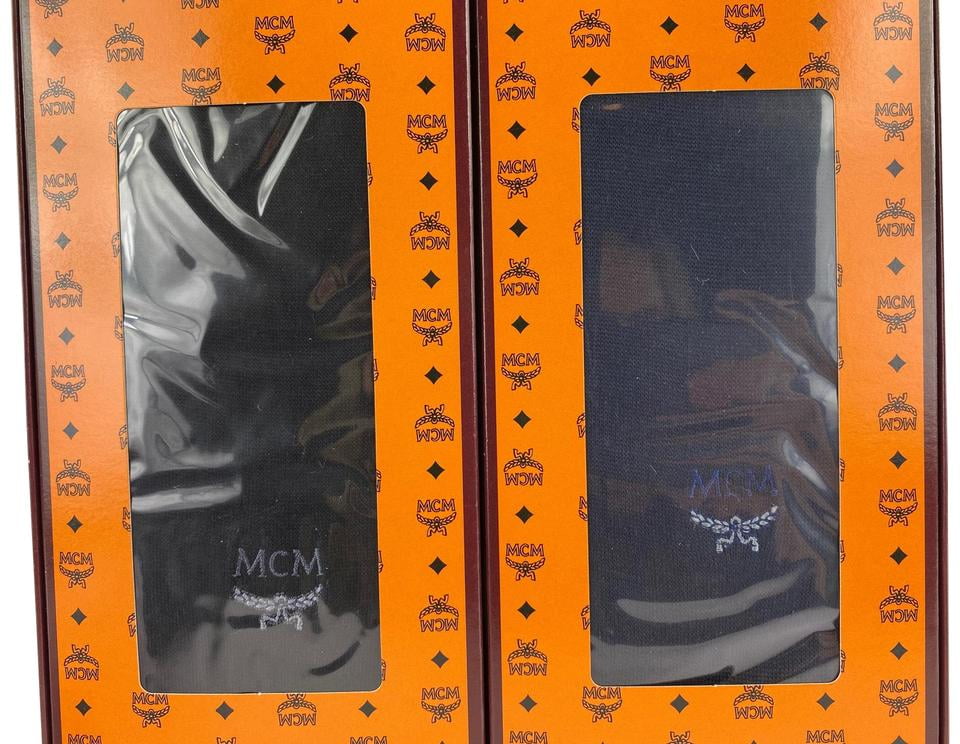 Buy MCM Black x Navy Rare Vintage MCM Logo Socks 9m520 Online at Lowest ...