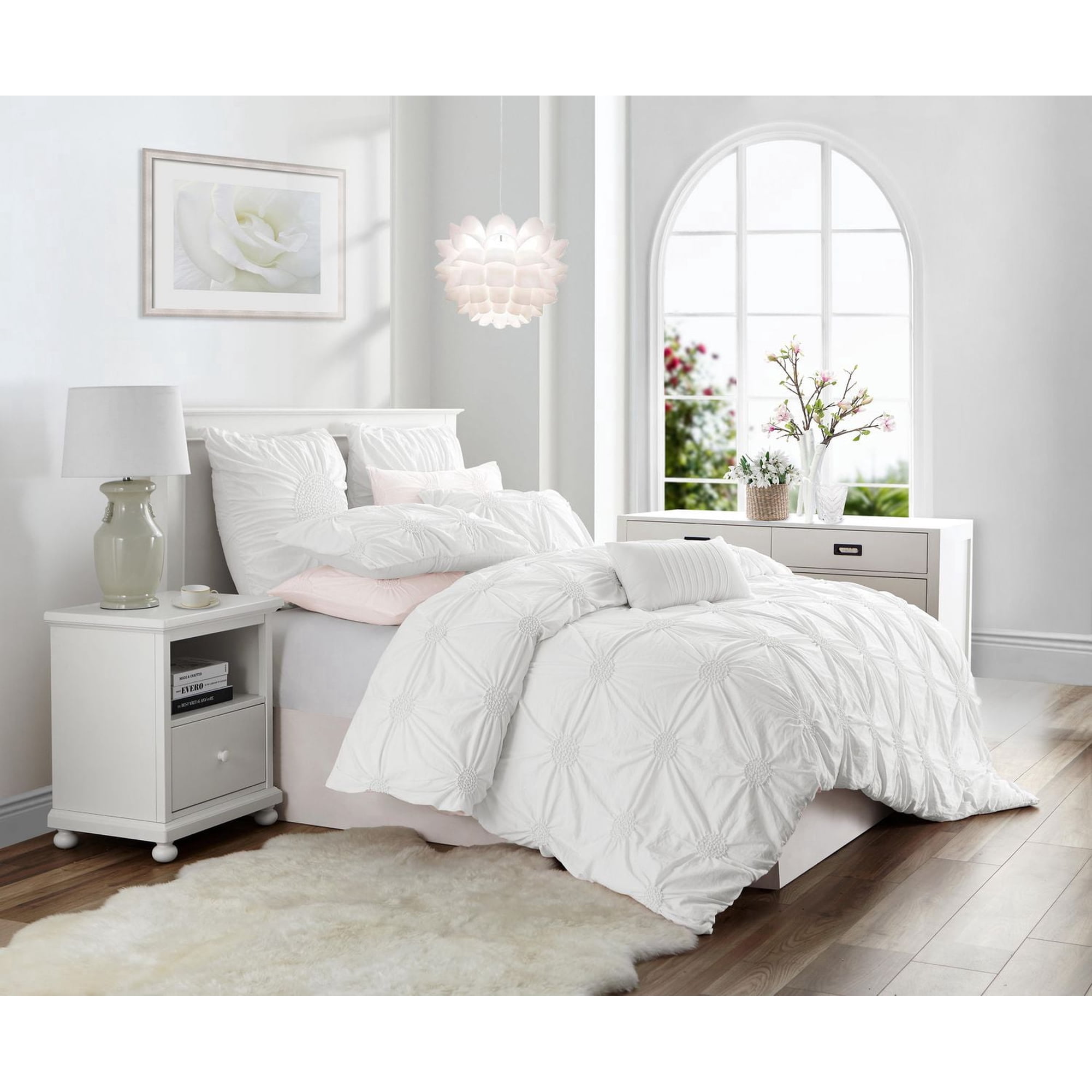 Click here for Swift Home Luxury Floral Ruched High Quality Duvet... prices