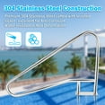 TCFUNDY Pool Handrail, 57"x33" Swimming Pool Stair Rail, 304 Stainless ...