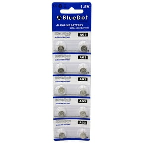 AG3/LR41 Alkaline Button Watch Battery 1.5V, 10-Pack, Ideal for Watches ...
