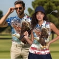 Aplkyhs Matching Golf Shirts for Couple American Flag Bald Eagle ...