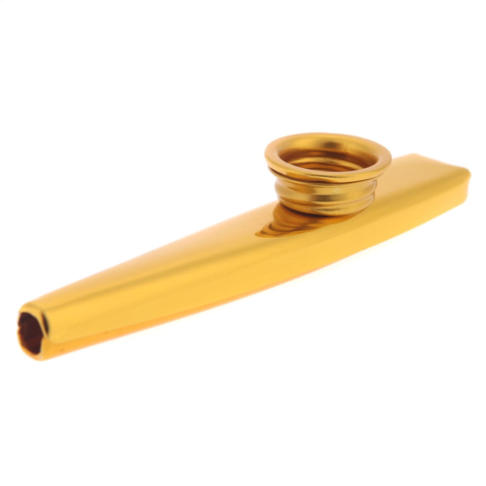 Golden Kazoo Aluminum Alloy Metal with 5pcs Flute Diaphragm Gift for ...