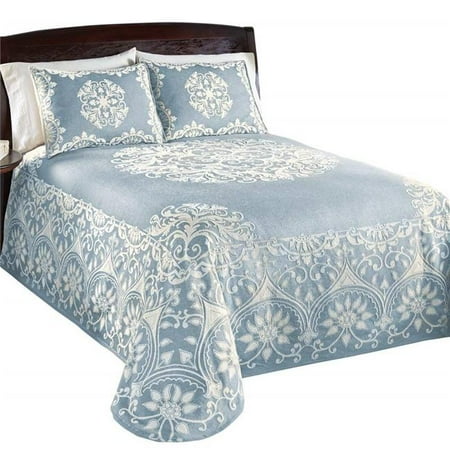 Ellison First Asia 20741802BSP-BLU Opulence Jacquard Bedspread, Blue ...