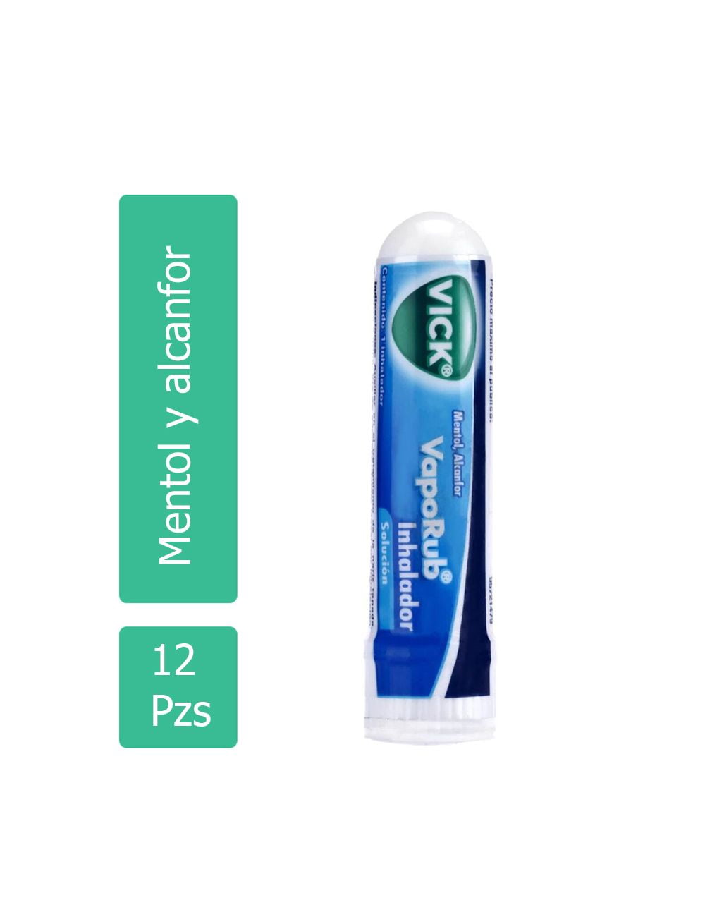 Vick VapoRub Inhalador para la congestión Nasal .5 ml Caja con 12 ...