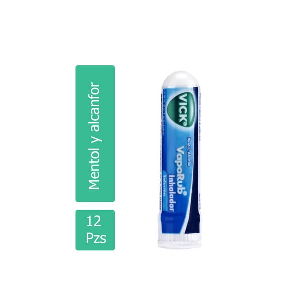 Vick VapoRub Inhalador para la congestión Nasal .5 ml Caja con 12 ...
