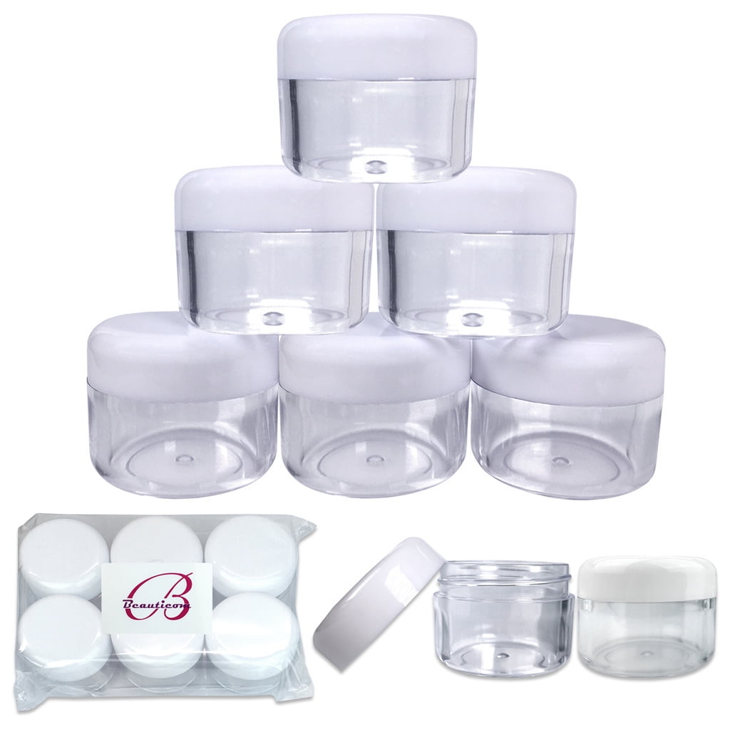 Beauticom 30 Pieces 30G/30ML(1 Oz) Round Clear Plastic Container Jars ...