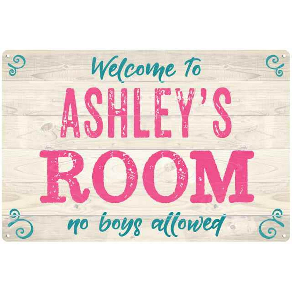 ASHLEY'S Room Kids Bedroom Sign 8x12 Metal Sign 208120089122 - Walmart ...