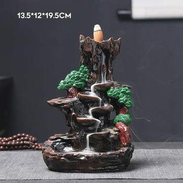 Ebros LED Light Wyrmling Dragon On Crystal Geode Backflow Incense Cone ...