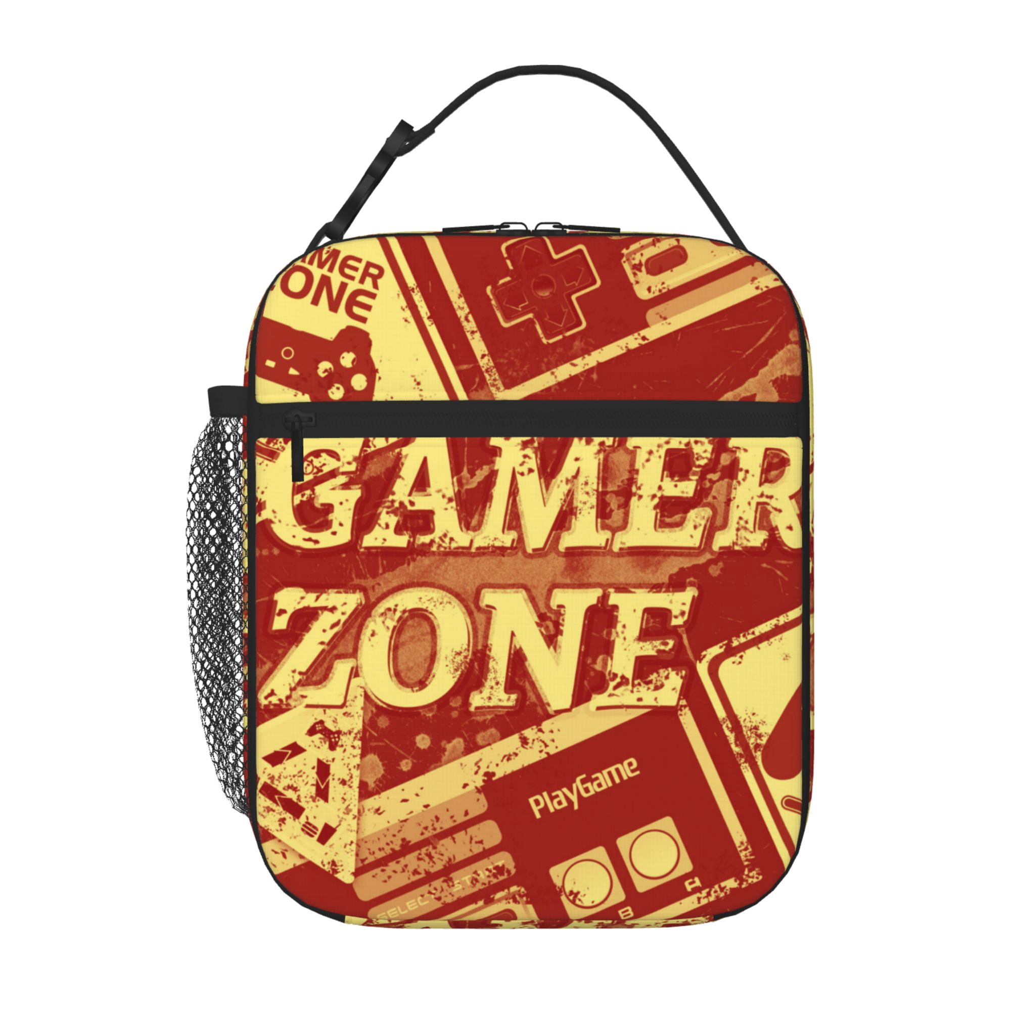 TEQUAN Portable Lunch Bag, Game Console Gamer Zone Pattern Reusable ...