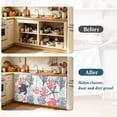 Cabinet Curtains 35"W x 35"L, Blue Red Coastal Sink Skirt for Bathroom ...