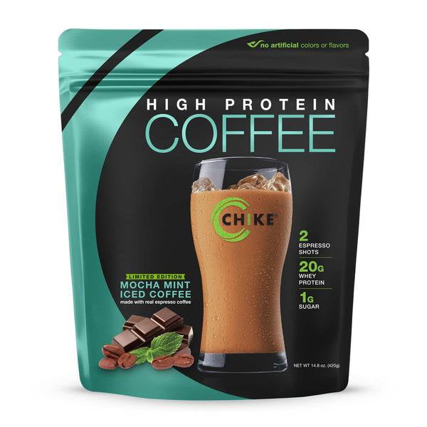 Chike Nutrition High Protein Iced Coffee (16oz Bag) Flavor: Mocha Mint ...