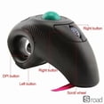 Ergonomic Thumb Trackball Mouse, 2.4G Wireless & Wired Options, 1600DPI ...