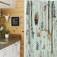 Rustic Forest Shower Curtain - Lodge Cabin Woodsy RV Wildlife Animals ...