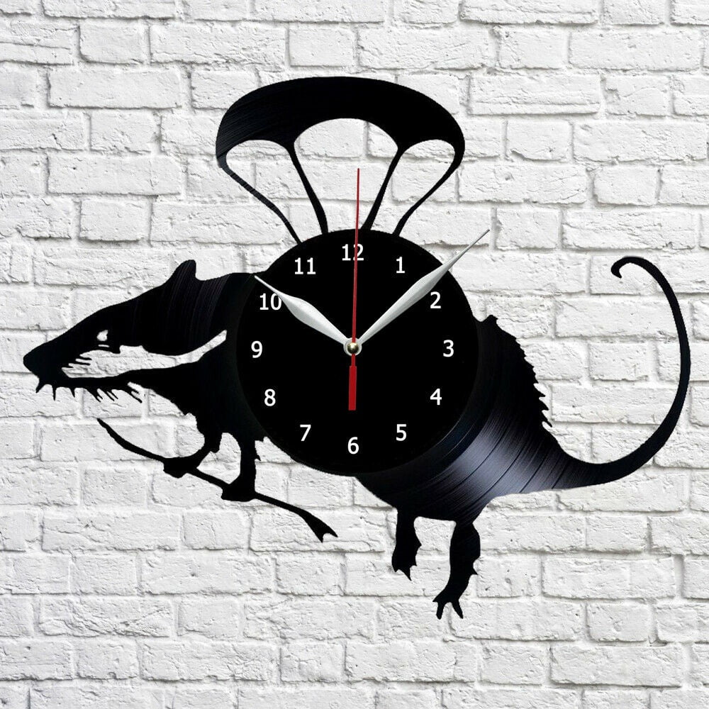 Banksy Rat Vinyl Record Wall Clock Fan Art Decor Home Handmade Vintage ...