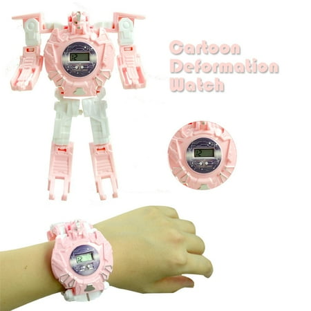 Jinveno Children Electronic Watch Robot Deformation Wristwatch Kids Toy ...