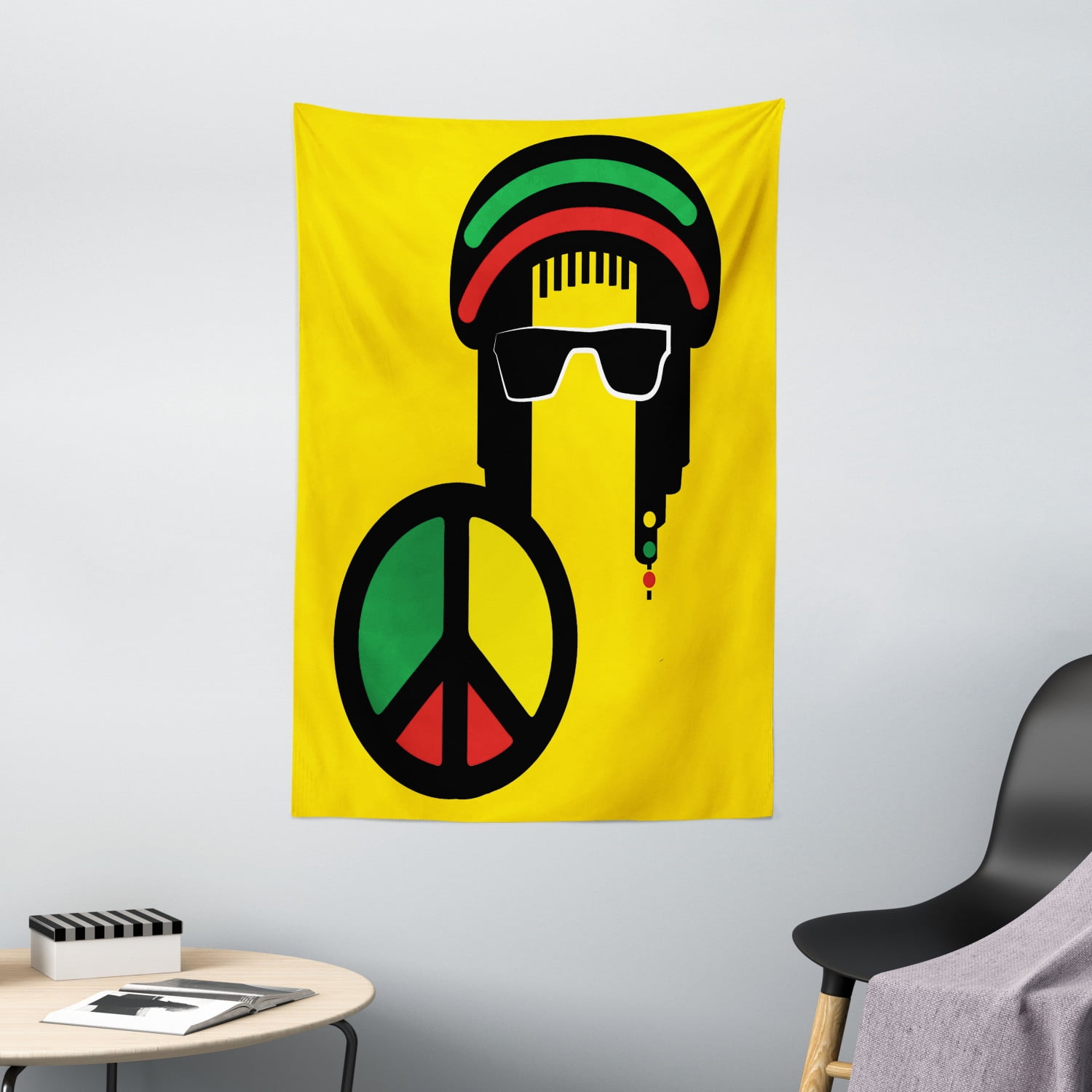 Jamaican Tapestry, Reggae Culture Theme Composition Peace Colorful ...