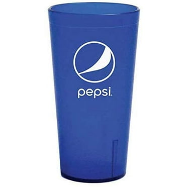 Classic Pepsi Script Logo Royal Blue Plastic Tumblers Set of 4 - 16oz ...