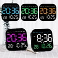 Large Screen Led Digital Wall Clock Humidity Dual Alarm Smart ...