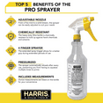 HARRIS Pro Trigger Sprayer Bottles, Chemical Resistant, Adjustable Mist ...