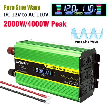 Pure Sine Wave Inverter, 12000W Power Inverter Car Battery Power ...